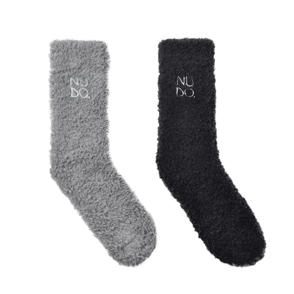 NU DO. Room Socks 2P - Gray / Black